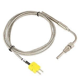 EGT K Type Thermocouple, 1/8" NPT K Type EGT Thermocouple Temperature Sensor Mini K Type Connector for Exhaust Gas Temp Probe with Exposed Tip & 1/8" NPT Thread Connector