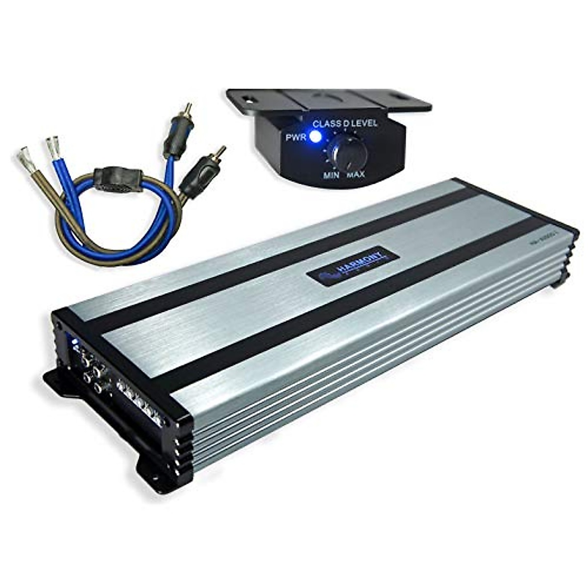 Kicker Bundle Compatible with Universal Vehicle 47QL7R12 12" Quad L7R 4800W Sub Box with HA-A1500.1 Amplifier and HA-AK0 1/0Ga Amp Install Kit