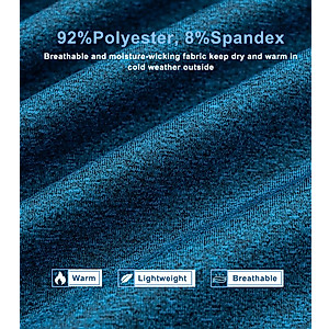 KEFITEVD Mens Workout Shirts Long Sleeve Golf Tops Athletic Shirts Fleece Lined Sweatshirt Quarter Zip Golf Shirts Gym Shirts Light Grey