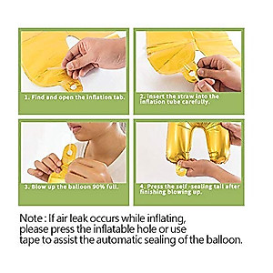 Wellin 16" Black Foil Mylar Letter Balloons A-Z 26pcs Mega Pack, Aluminum Hanging Foil Film Alphabet Letter ( A-Z, Black)