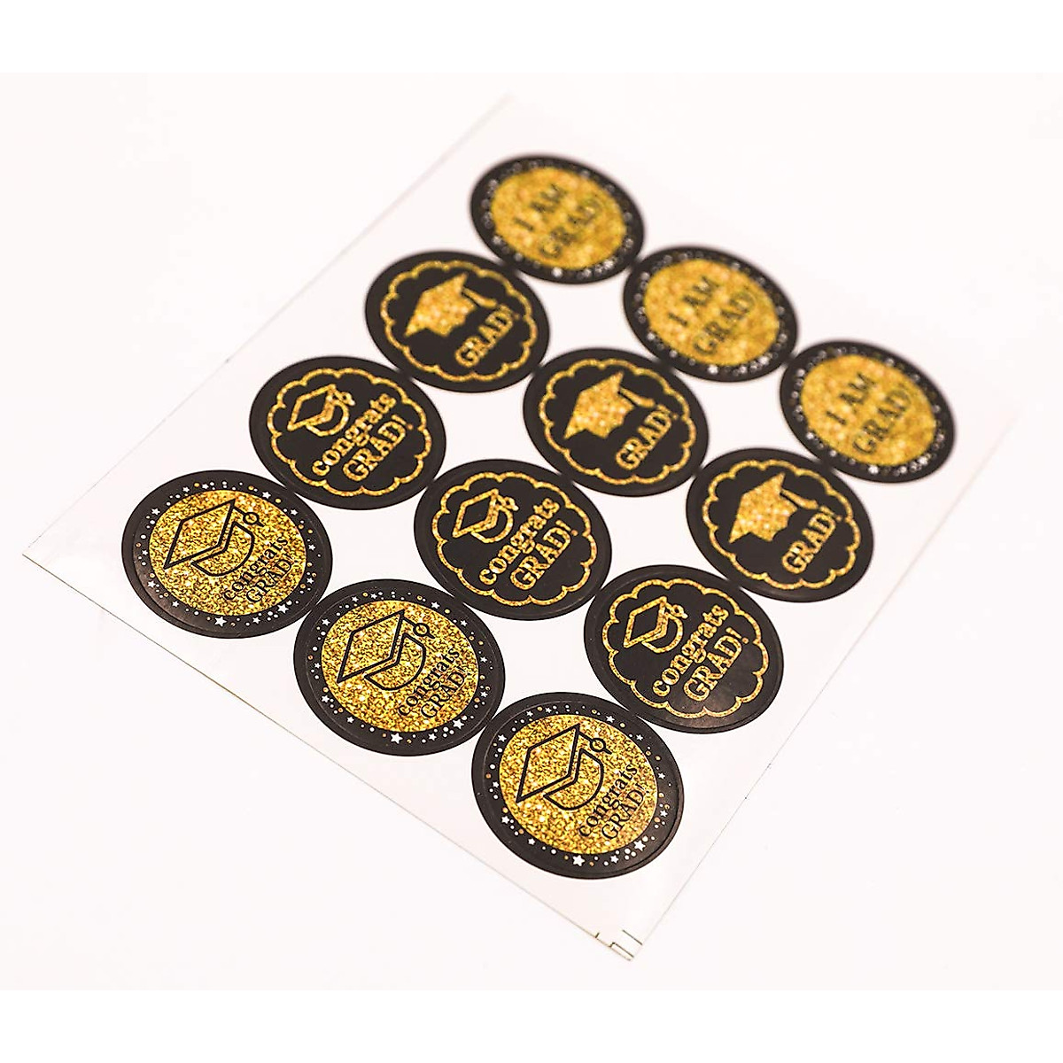 Topfunyy 180 Pcs Graduation Stickers Congrats Grad Labels for Graduation Party Decoration