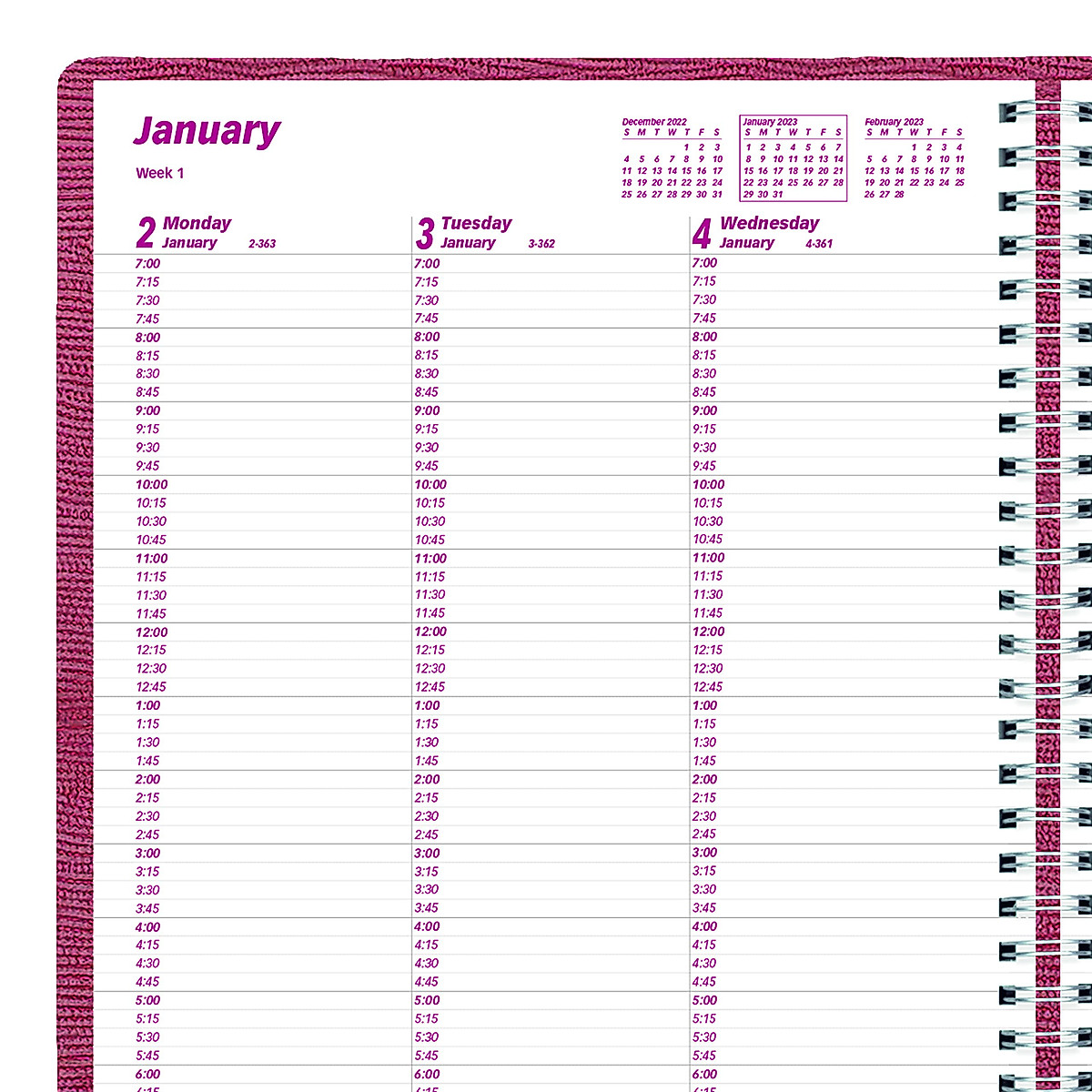 Brownline 2023 Essential Weekly Planner, Appointment Book, 12 Months, January to December, Twin-Wire Binding, 11" x 8.5", Red (CB950.RED-23)