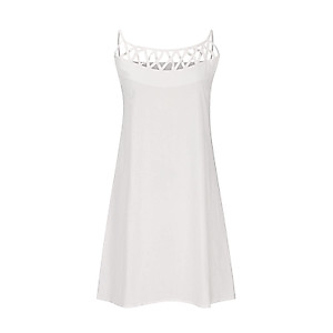 Ceboyel Women 2023 Summer Linen Dresses Cotton Boho Shirt Dresses Midi Length Casual Dress Trendy Ladies Beach Outfits Plus Size Summer Dresses for Women 2023 White 2X