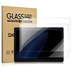 DETUOSI 【2 Pack】 Screen Protector Compatible with Lenovo Smart Tab M10 10.1" 2018 (Model:TB-X605F) Tablet, [NOT for M10 2019 (TB-X505F)], Easy to Install/Case-Friendly/Anti Fingerprint Tempered Glass