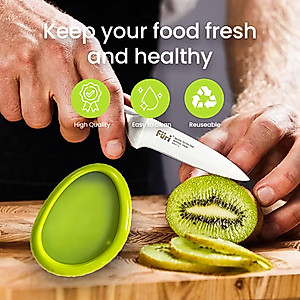 Velvet Vista 4PCS Silcone Food Container For Avacado Onion Lemon Tomato & More Preserve your Food And Vegetables in our Silicon Stretch Pod