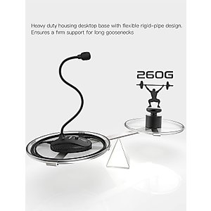 Fifine USB Computer Microphone, Plug &Play Desktop Condenser PC Laptop Mic,Mute Button with LED Indicator, Compatible with Windows/Mac, Ideal for YouTube,Zoom,Recording,Twitch Games(K054)