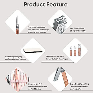 leiwo Manicure Set ,Pedicure Kit Nail Scissors Stainless Steel Professional Toenails Cuticle Cutter Clipper Fingernails Grooming Kit with Pink Leather Travel Case (12pcs Pink)