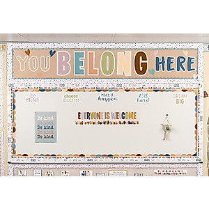 Teacher Created Resources Everyone is Welcome Painted Dots Straight Rolled Border Trim (TCR8912)