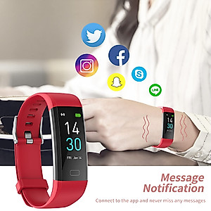 IP68 Fitness Tracker Blood Pressure Heat Rate Monitor Smart Watch Blood Oxygen Sleep Monitor Activity Tracker Pedometer Watch for Women Men