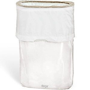 White Flings Plastic Bin - 22" x 15" (Pack Of 5) - Stylish & Convenient Portable Waste Solution For Events & Parties