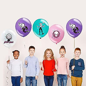 32pcs Spider Girl Latex Balloons，Female Spidey Theme Party Supplies, Female Spider girl Birthday Party Decoration for Girls