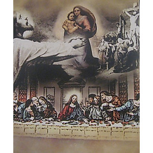 Trail Town Finds Super Soft 60" Last Supper Blanket Throw Very Dramatic Images