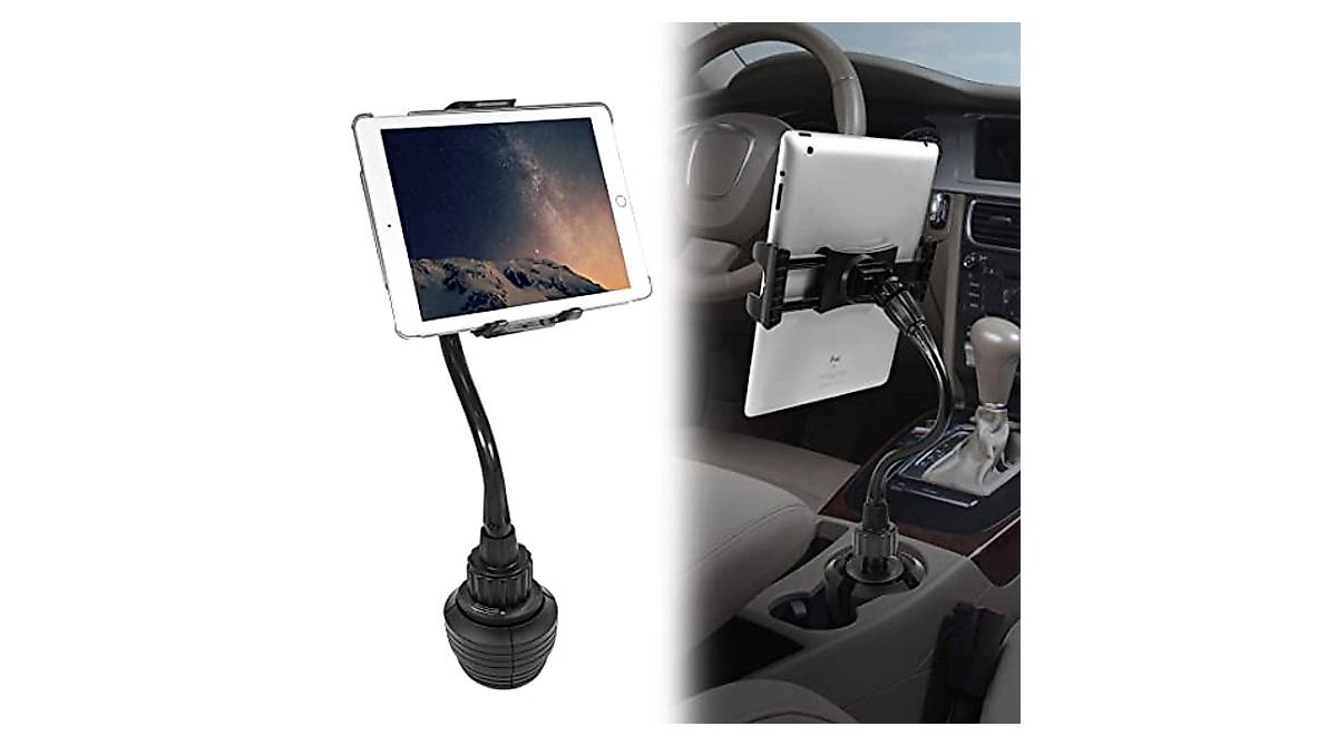Macally Cup Holder Tablet Mount - Flexible iPad Car Mount