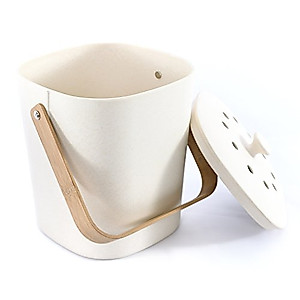 Bamboozle Food Compost Bin, Indoor Food Composter for Kitchen (Natural)