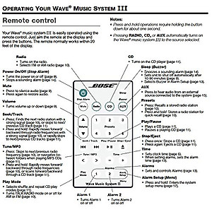 Bose Wave Music System III Remote, Platinum White