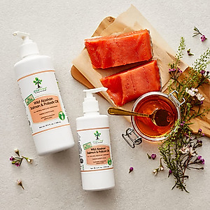 pawTree Salmon Oil-Dog and Cat Fish Oil Supplement-Ideal for excessive shedding control, seasonal allergies, itch relief, dry, irritated skin. With over 15 heart-healthy Omega-3 & Omega-6 Fatty Acids.