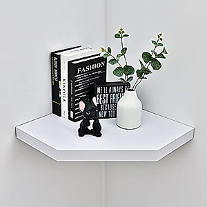 WELLAND Big Size Phoenix Corner Wall Mount Shelf for DVD Players/Cable Boxes/Games Consoles/TV Accessories, White