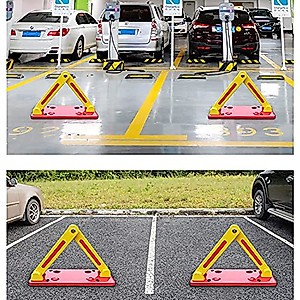 Heavy Duty Parking Barriers Anti-Collision Fixed Parking Piles Triangular Foldable Parking Space Lock for Private Upper Lock Safety Barrier
