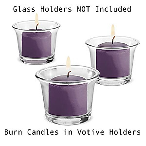 Luxurious Lavender Scented Candles - Bulk Set of 72 Scented Votive Candles - Purple Color - 8 Hour Extended Burn Time (Glass Holders not Included)