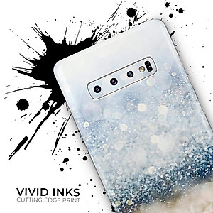 DesignSkinz Unfocused Blue and Gold Sparkles Protective Vinyl Decal Wrap Skin Cover Compatible with The Samsung Galaxy S20 (Screen Trim & Back Glass Skin)