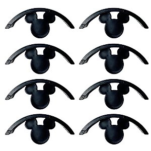 YJ PREMIUMS 8 Pc Mouse Ear Holder Hook for Ears Headband | Adhesive No Drilling Headbands Wall Mounted Storage Hanger Organizer Display Shelf Rack Magic Band Walls Hooks for Hat, Necklace (Black)