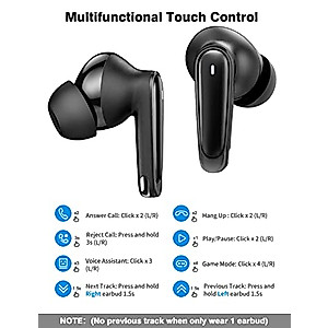 TITACUTE Wireless Earbuds NFC Noise Canceling Bluetooth Headphone for iPhone 13 14 Pro Max 12 11 XR Samsung A53 S22 S21 S20 Galaxy Z Flip 4 3 A13 Google Pixel 6 5 Android in-Ear Earphone USB C Headset