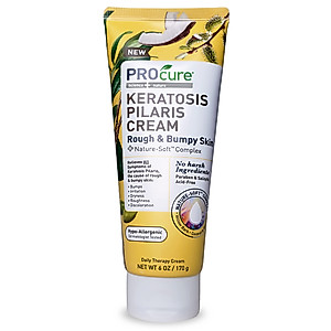 Procure Keratosis Pilaris Cream for Body, Exfoliating Rough and Bumpy Skin Lotion with Willow Bark & Coconut Oil, Moisturizes & Soothes Dry, Irritated Skin, Daily Therapy Body Lotion - 6 Oz