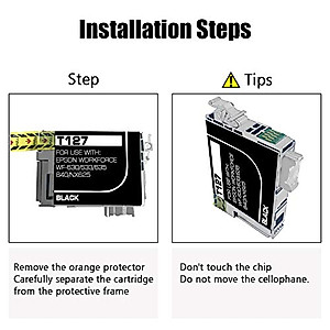 NoahArk 2 Packs T127 Remanufacture Ink Cartridge Replacement for Epson 127 T127 use for Workforce 545 845 645 WF-3540 WF-3520 WF-7010 WF-7510 WF-7520 NX530 NX625 (2 Black)