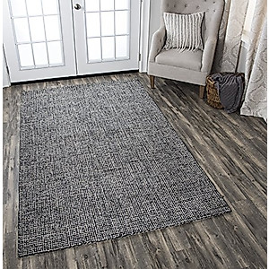 Rizzy Home Brindleton Black/Ivory Tweed 8' x 10' Rug