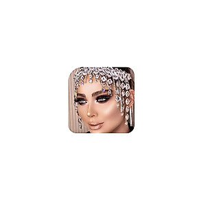STONEFANS Rhinestone Flapper Headpiece for women Bridal Squared 1920s Headband Great Gatsby Hair Jewelry Accessories Costume (Silver1)