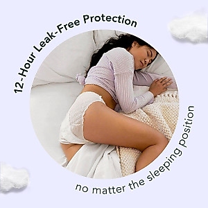 Rael Disposable Underwear for Women, Organic Cotton Cover - Incontinence Pads, Postpartum Essentials, Disposable Underwear, Unscented, Maximum Coverage (Size L-XL, 8 Count)