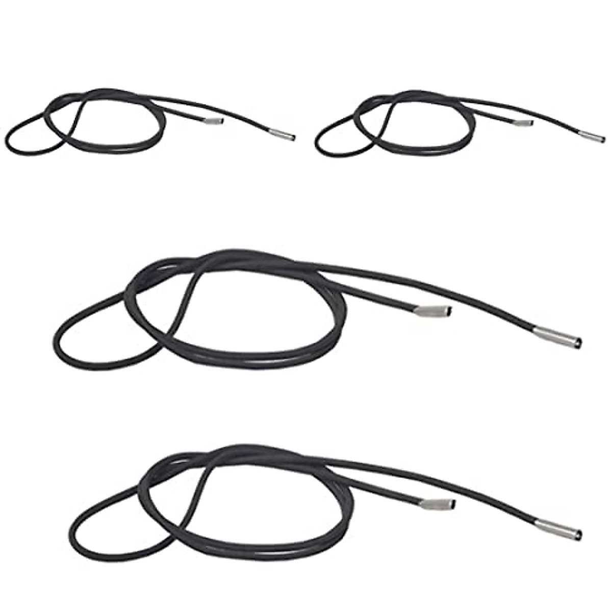 Replacement Elastic Cord Laces,Zero Gravity Chair Cords Replacement Universal Elastic Cord Repair Tool Kit for Garden Sun Recliners Lounge Chair 4PCS Black Recliners