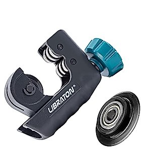 Libraton Tubing Cutter 3/16" to 1-1/8", Mini Tube Cutter, Copper Cutter, Heavy Duty Mini Pipe Cutter, Copper Tube Cutter with Replacement Blade for Copper, Aluminum,Thin Stainless Steel Pipe