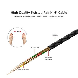 SoundMAGIC E10 Wired Earphones No Microphone HiFi Stereo Earbuds Noise Isolating in Ear Headphones Powerful Bass Tangle Free Cord Black Gold