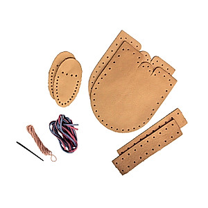 Realeather C4607-00 Baby Moccasin Leathercraft Kit, Size 6-9 Months, Buckskin, 1-Pair