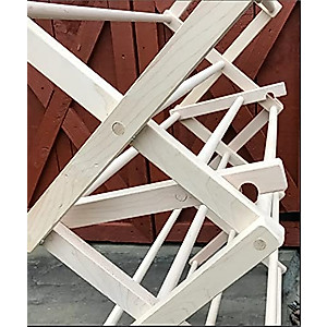 Laundry Clothes Drying Rack-Small 20" Wide Design-Portable & Folds up for Easy Storage-All Natural Maple Wood-Made in USA