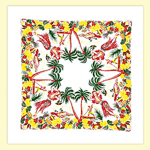 Lovely Oahu Hawaii State Flour Sack Dish Towel