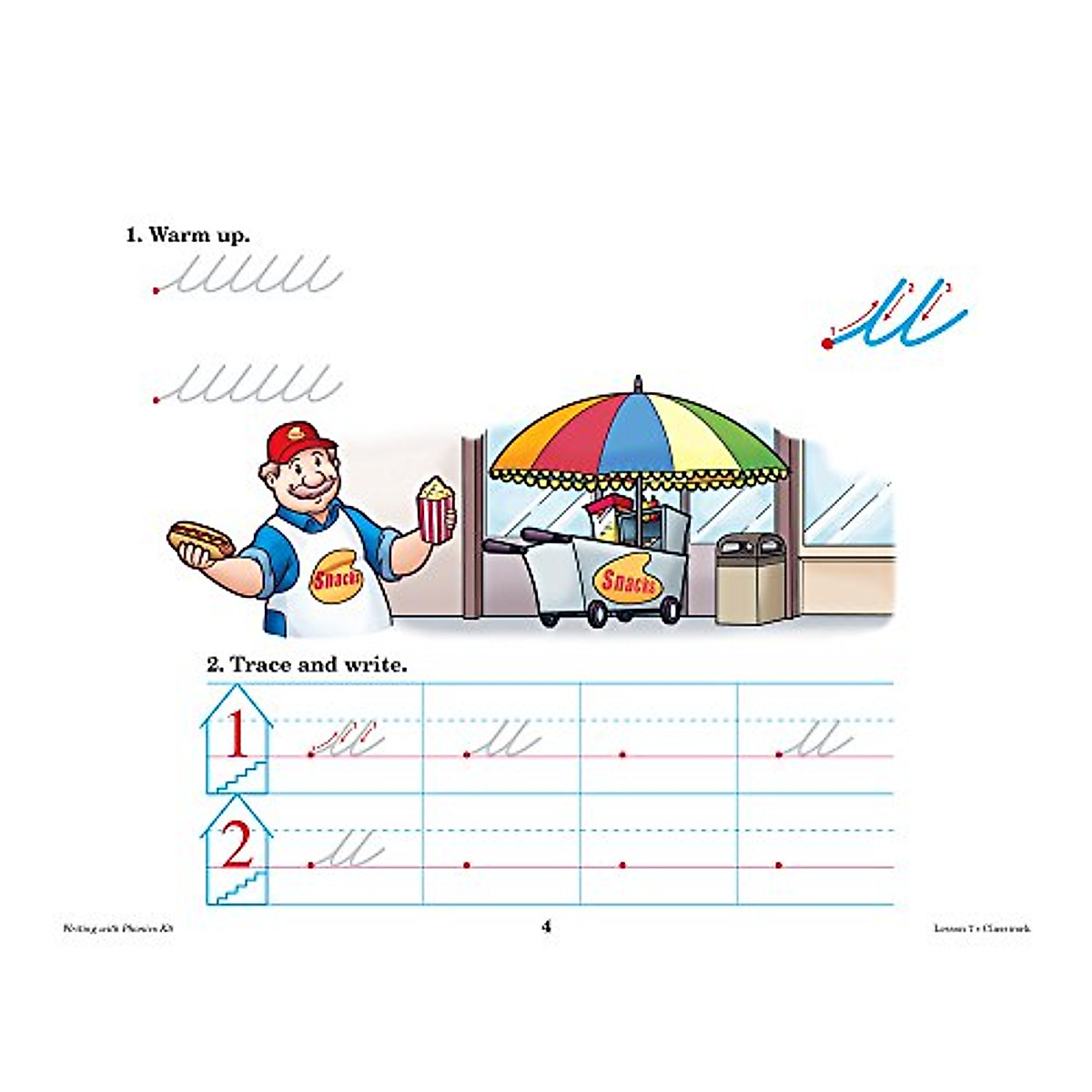 Writing With Phonics K5 Cursive - Abeka 5 Year Old Kindergarten Cursive Phonics Penmanship Student Work Book