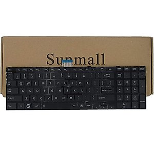 SUNMALL Laptop Keyboard replacement (with FRAME) Compatible with Toshiba Satellite c850 c855 c855d l850 l855 c875 c875d l875d p850 p855 p875d Black US Layout