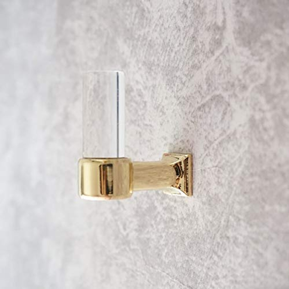 Ochoos Modern Lucite Acrylic Hook Coat Hook Wall Hat Hook Clear Silver Gold Clothes Hooks Coat Hangers Bathroom Hardware Decor - (Color: Gold)