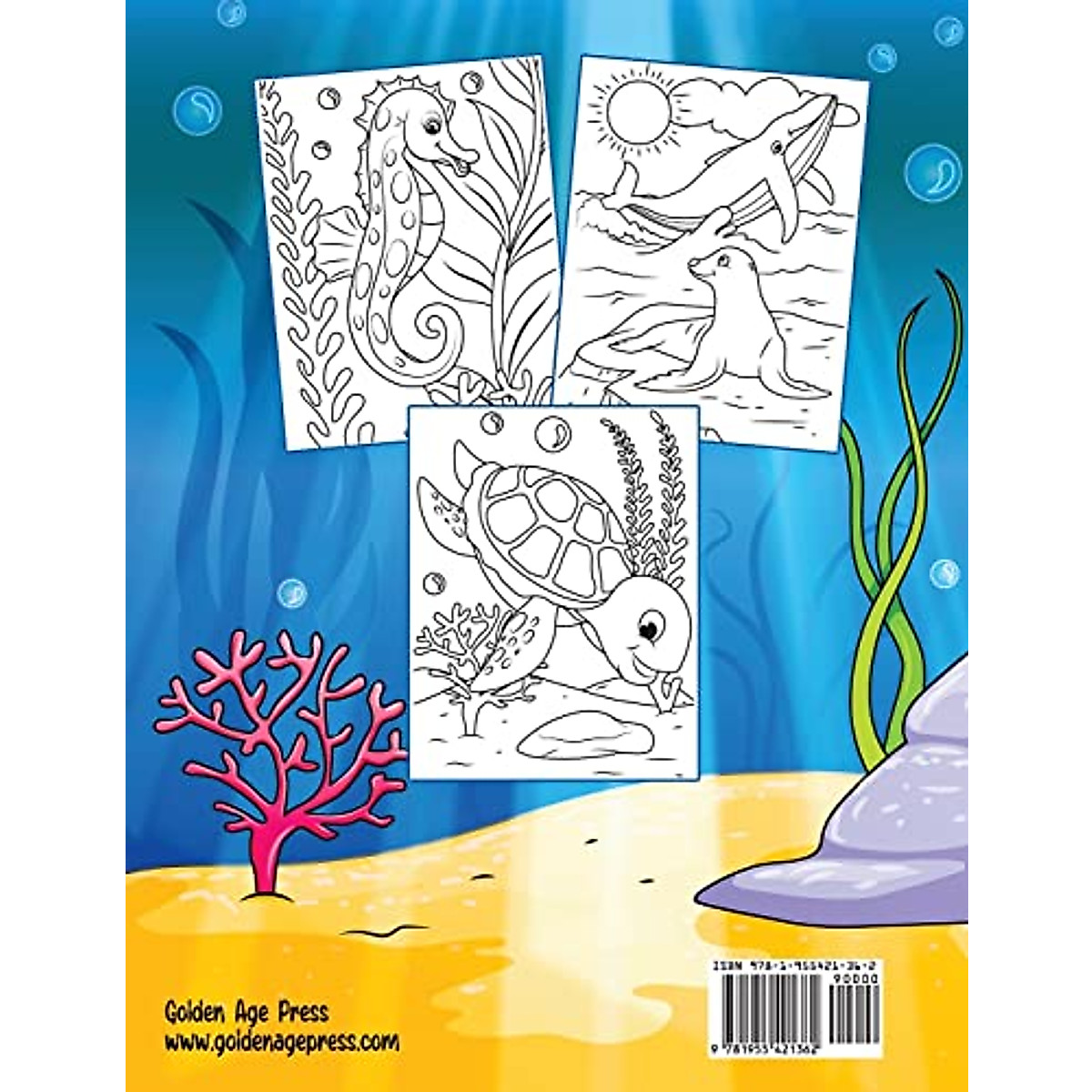 Ocean Coloring Book for Kids Ages 4-8