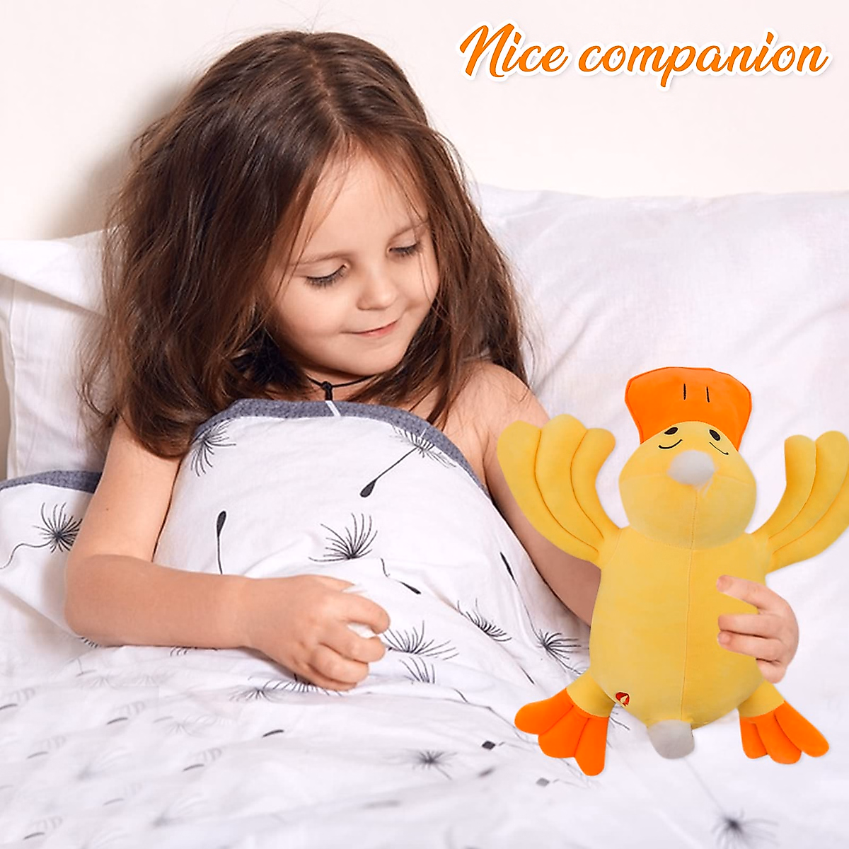 HFZXM 15.7'' Yellow Duck Stuffed Animal Duck Plush Soft Toy Plush Pillow Gift for Kids