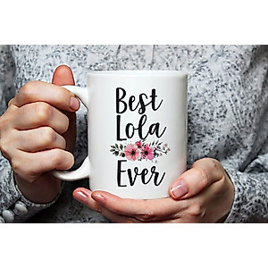 Fonhark - Lola Coffee Mug, Lola Filipino Grandmother, Best Lola Mug, Best Lola Ever Mug, Reality TV Pop Culture, 11 Oz Novelty Coffee Mug/Cup, White…