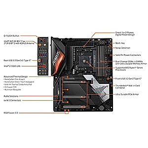 GIGABYTE X570S AORUS Master (AMD/ X570S/ Ryzen 5000/ ATX/PCIe 4.0/ SATA 20Gb/s/USB 3.2/ Motherboard)