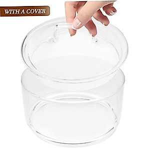 YARNOW Soup Bowl Clear Oatmeal Bowl Glass Steam Bowl Clear Glass Cereal Bowls Mixing Bowls Glass Trifle Bowl Glass Trifle Bowl Glass with Lid Clear Bowls Glass Salad Bowls Glass Bowl Mini