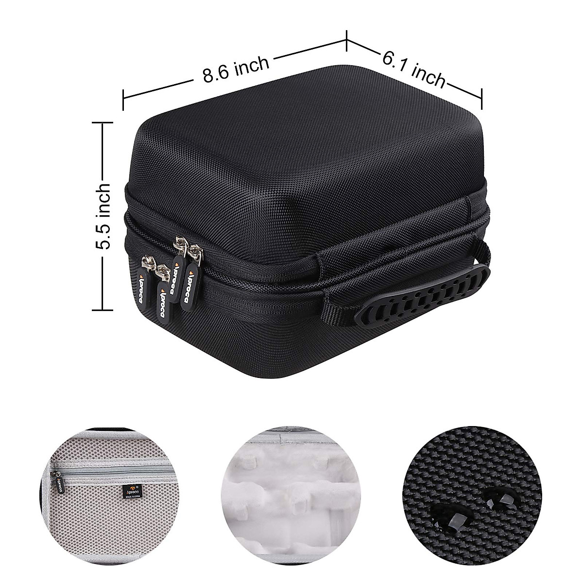 Aproca Hard Storage Travel Storage Case for Andis Professional Cordless Fade Combo Envy Li Clipper & Slimline Li Trimmer 75020