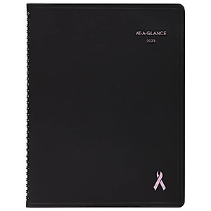 AT-A-GLANCE 2023 Monthly Planner, 8-1/4" x 11", Large, QuickNotes, City of Hope, Monthly Tabs, Pocket, Black (76PN0605)