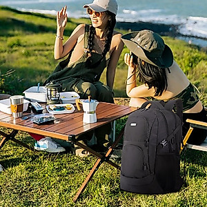 50L Travel Laptop Backpack Fits Up to 19 Inches Notebook Computer TSA Durable College School Bookbag with USB Charging Port &Raincover