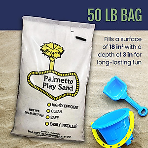 Palmetto Soft Play Sand, Clean & Low-Dust for Sensory Fun, Creme Colored, 50 lbs