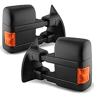 AKKON - For 08-16 Ford SuperDuty Extendable Towing Power Telescoping Wide Angle Side Mirrors Left + Right